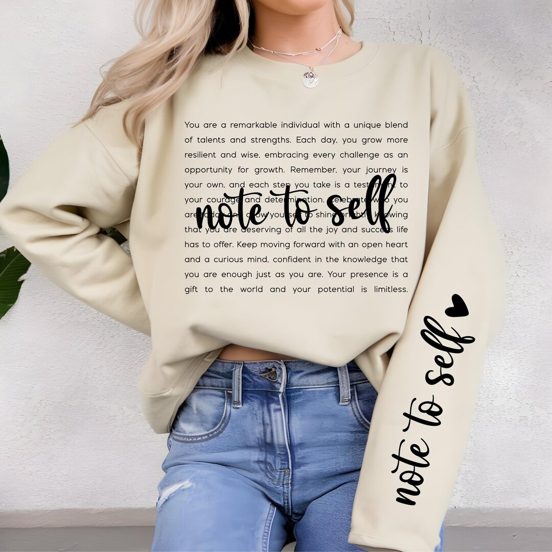 Note to Self Png, Note to Self Svg, Note to Self Sweatshirt, Note to ...