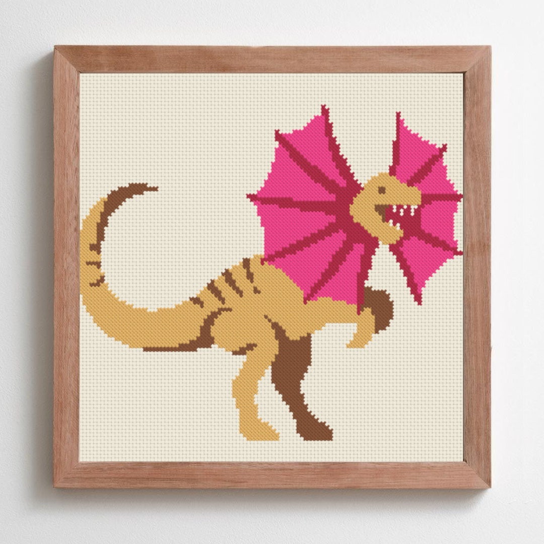 Dilophosaurus | Dinosaurs | Counted Cross Stitch Pattern | Instant PDF ...
