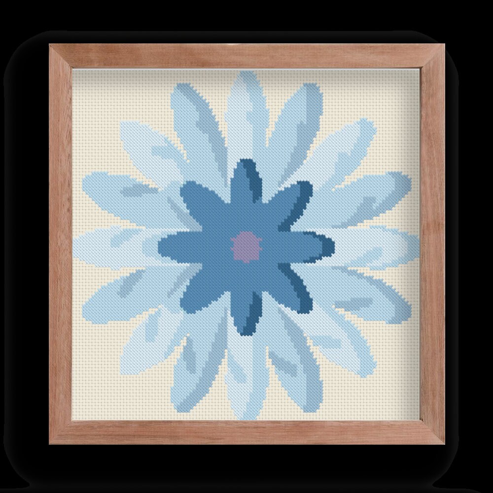 Blue Flower Pack Cross Stitch Patterns - Etsy