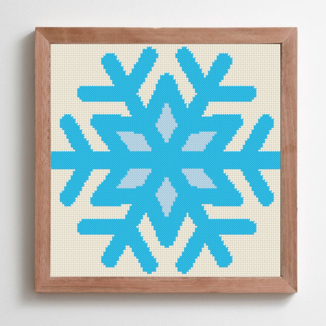 Snowflake Counted Cross Stitch Pattern - Etsy