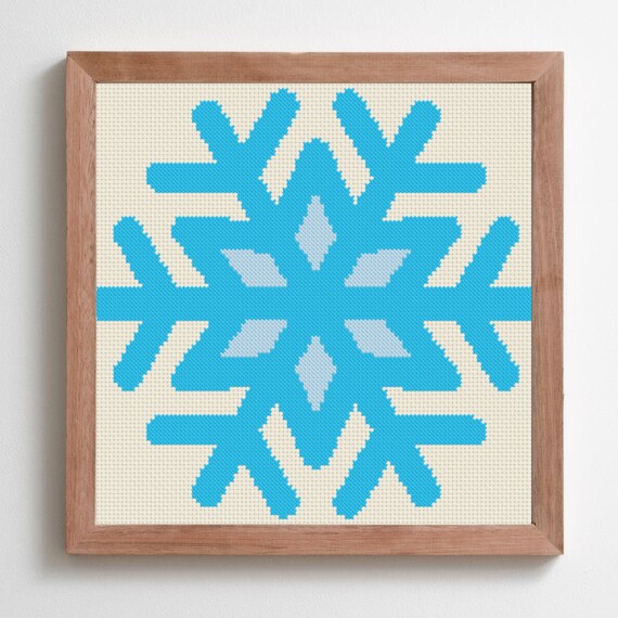 Snowflake Counted Cross Stitch Pattern - Etsy