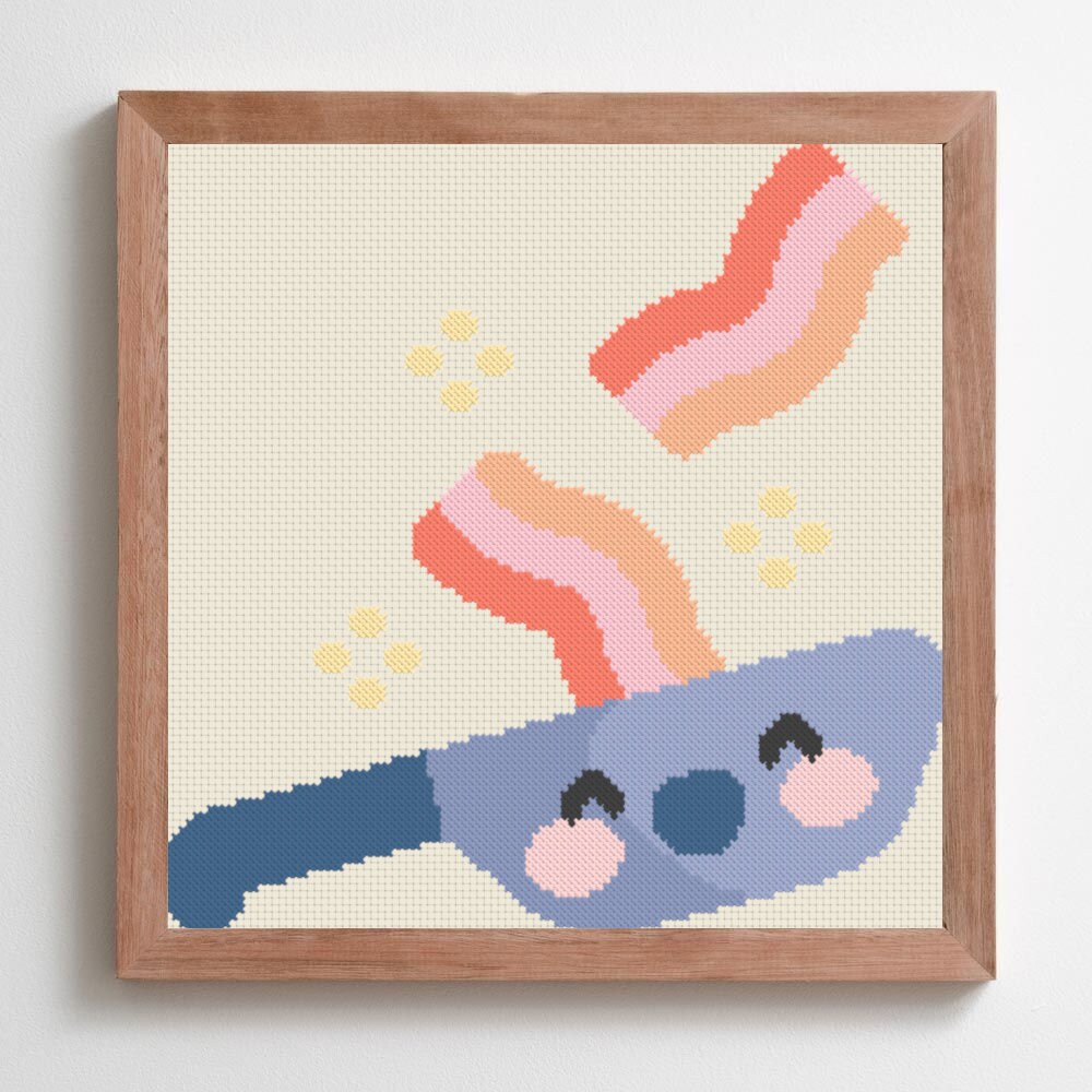 Happy Frying Pan With Bacon Counted Cross Stitch Pattern - Etsy