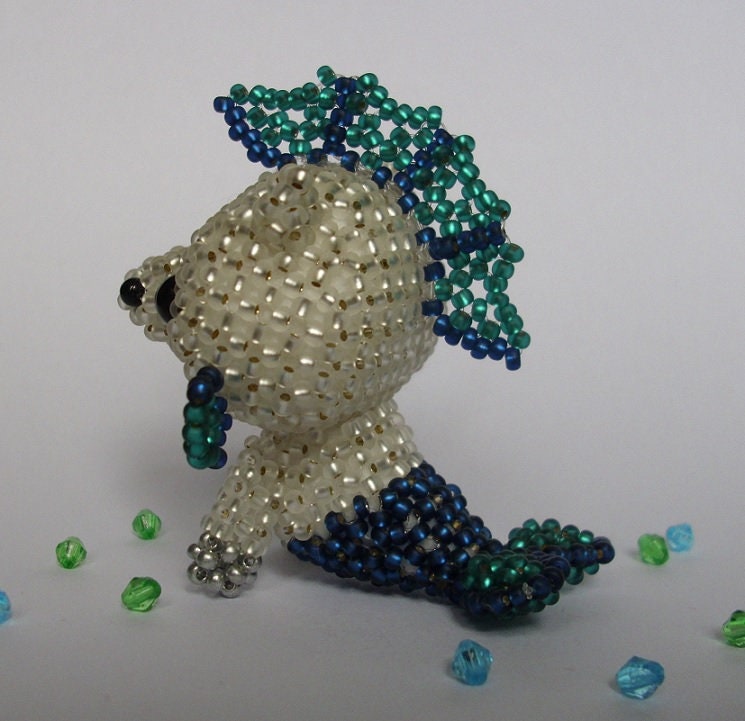 3D Beading Beaded Animal Big Head Hippocamp PDF Pattern Eng ...