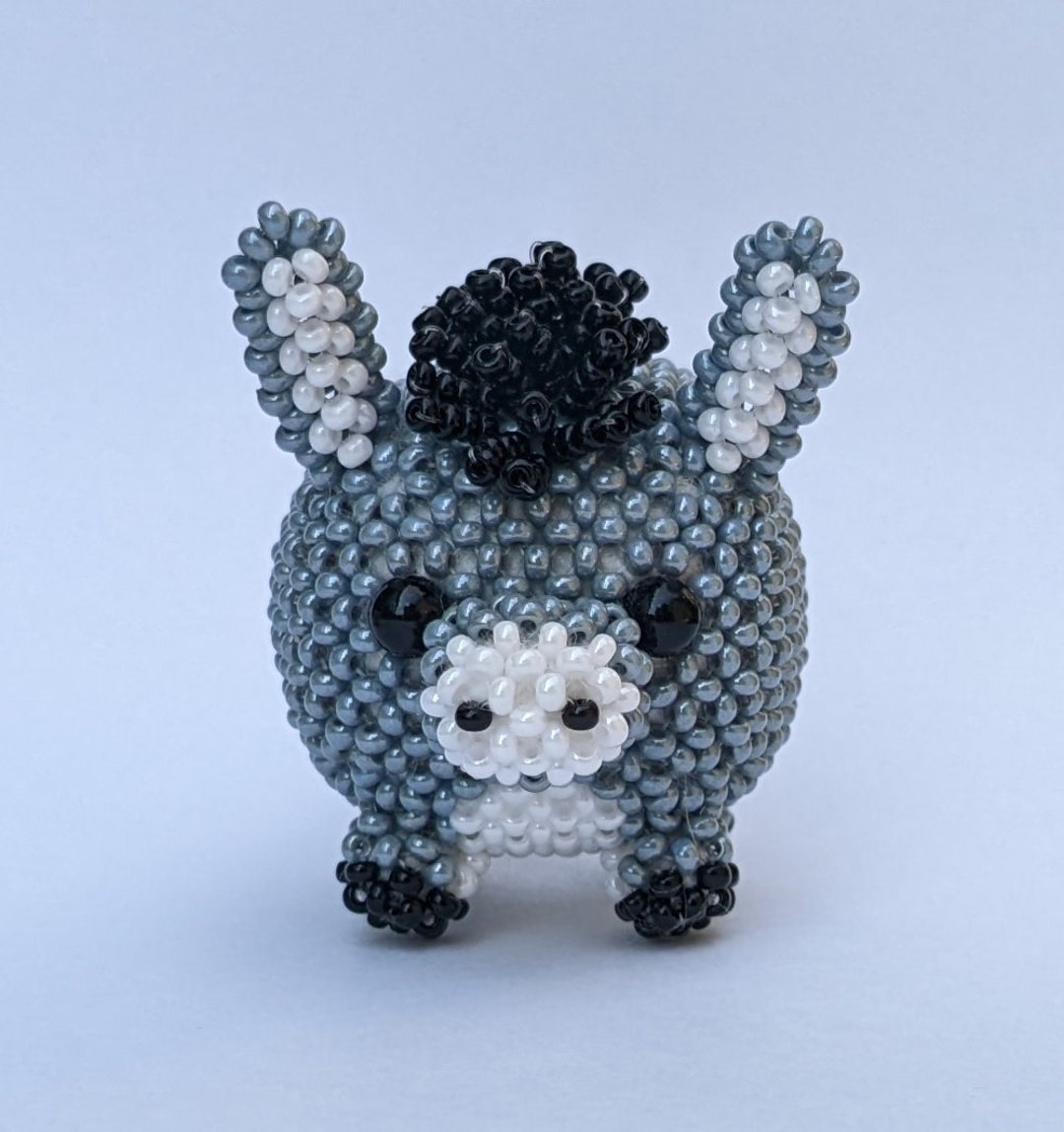3D Beading Beaded Animal Bauble Donkey PDF Pattern Eng/ Perlentier ...