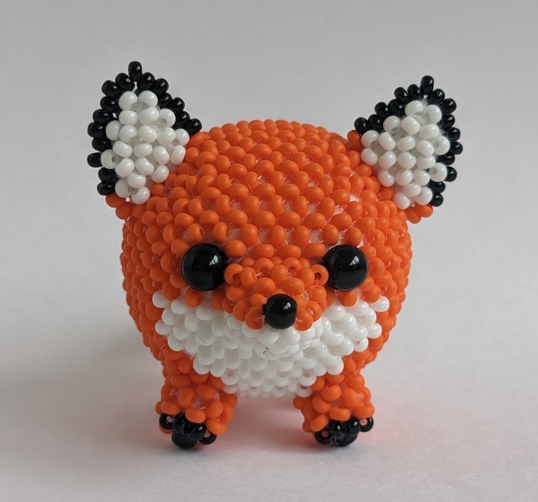 3D Beading Beaded Animal Bauble Fox PDF Pattern English/ Pearl - Etsy UK