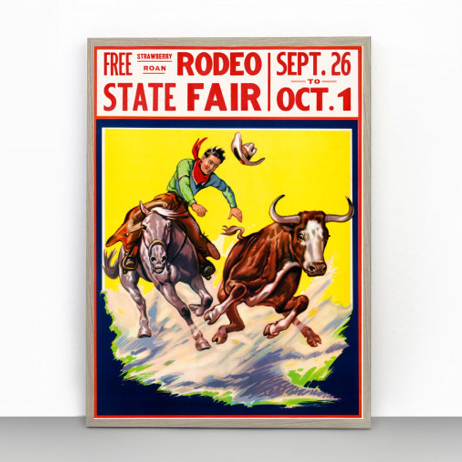 Rodeo USA Vintage Poster | Etsy