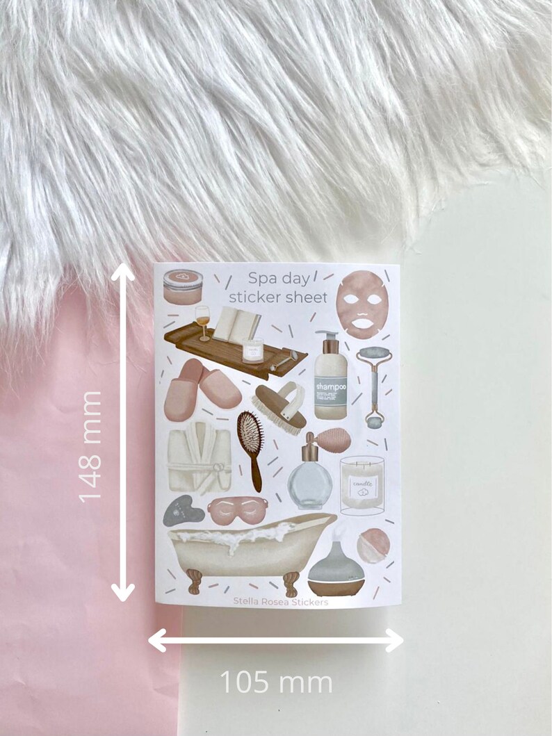 Sticker Sheet Spa Day Bullet Journal Stickers Planner | Etsy