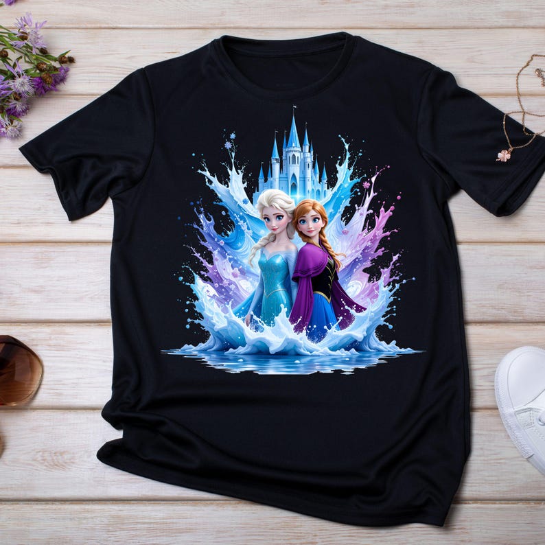 4 PNG Elsa and Anna Frozen Splash and Watercolor Digital Design PNG ...