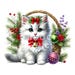 12 PNG Christmas Kitten Clipart Bundle, Set 6, Cute Christmas Cats ...