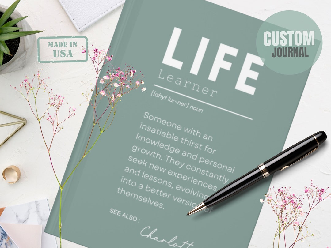 Custom Journal, Life Learner, Journal Notebook, Journal Gift, Notebook ...