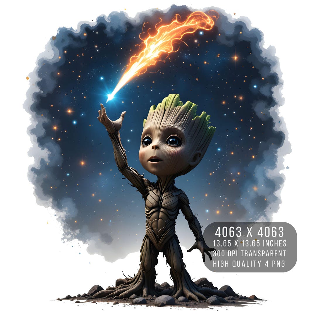 Baby Groot Clipart PNG – Transparent Digital Design for Sublimation - Etsy