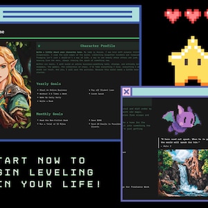 Gamify Your Life Notion Planner RPG Dashboard One Page Template Task ...