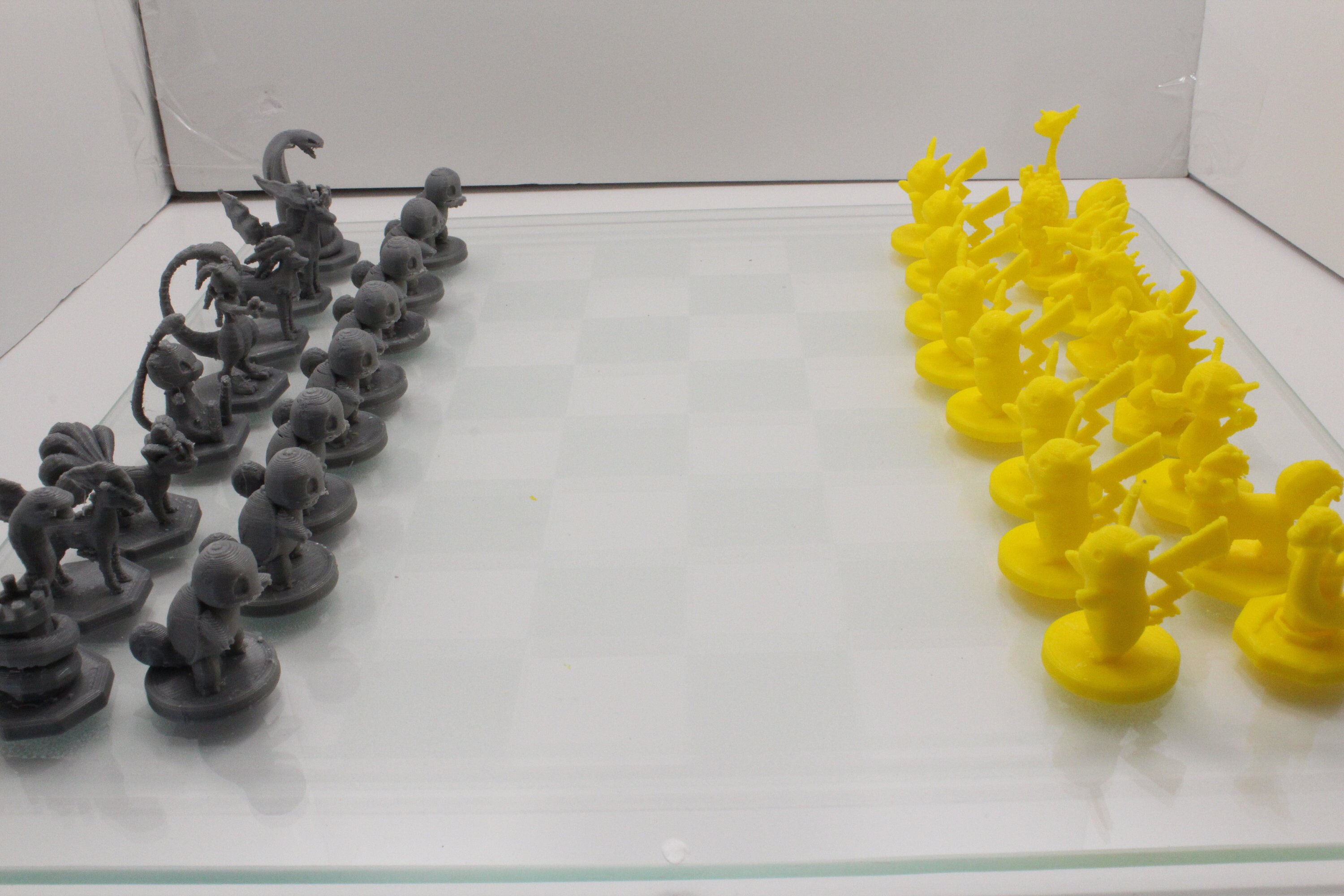 MINI Pokemon Chess Set pikachu, Squirtle, Vulpix, Dratini - Etsy