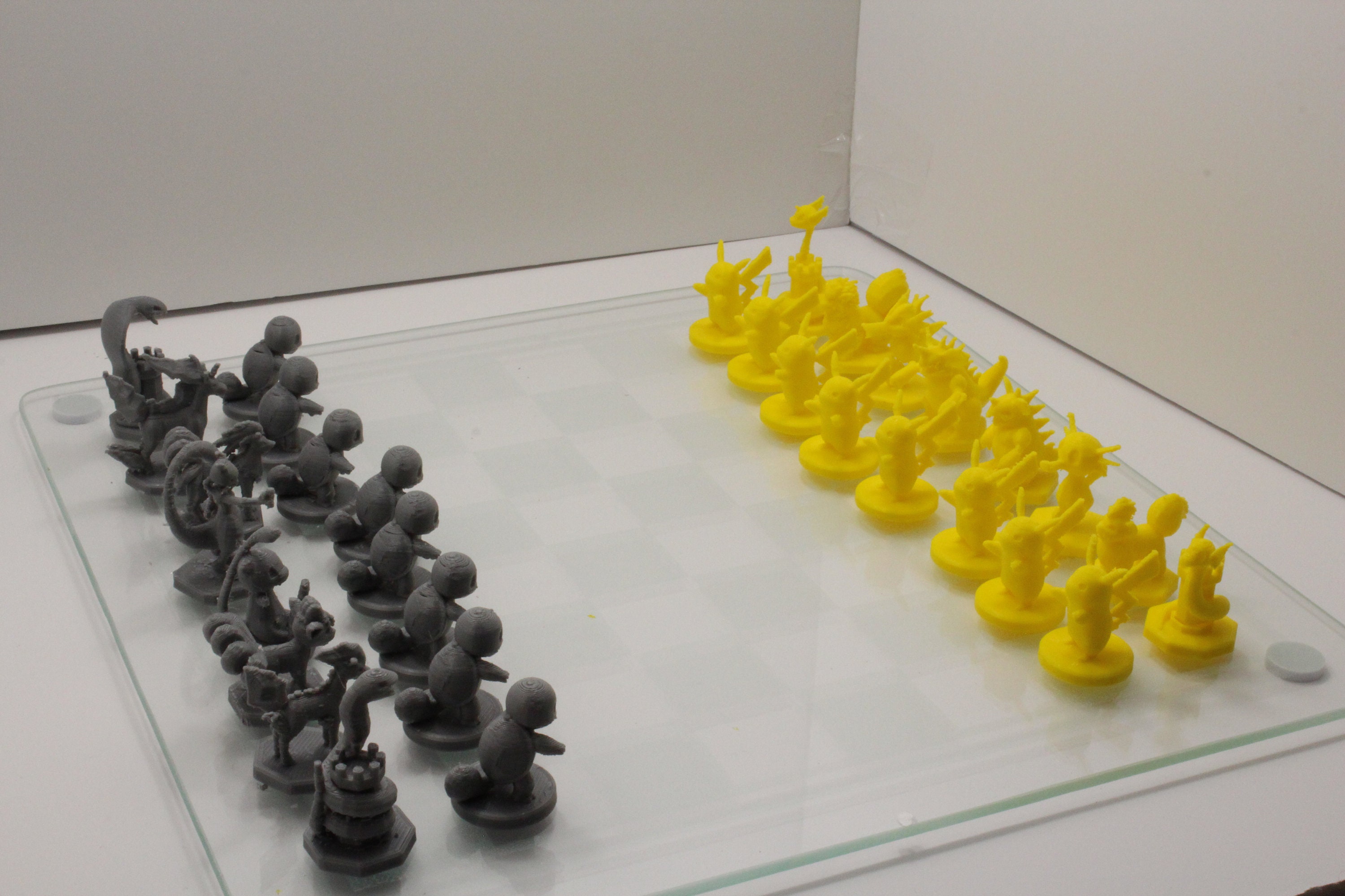 MINI Pokemon Chess Set pikachu, Squirtle, Vulpix, Dratini - Etsy