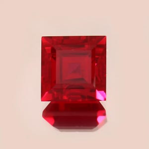 AAA 10 MM Flawless Blood Red Ruby Loose Square Gemstone Cut Transparent ...