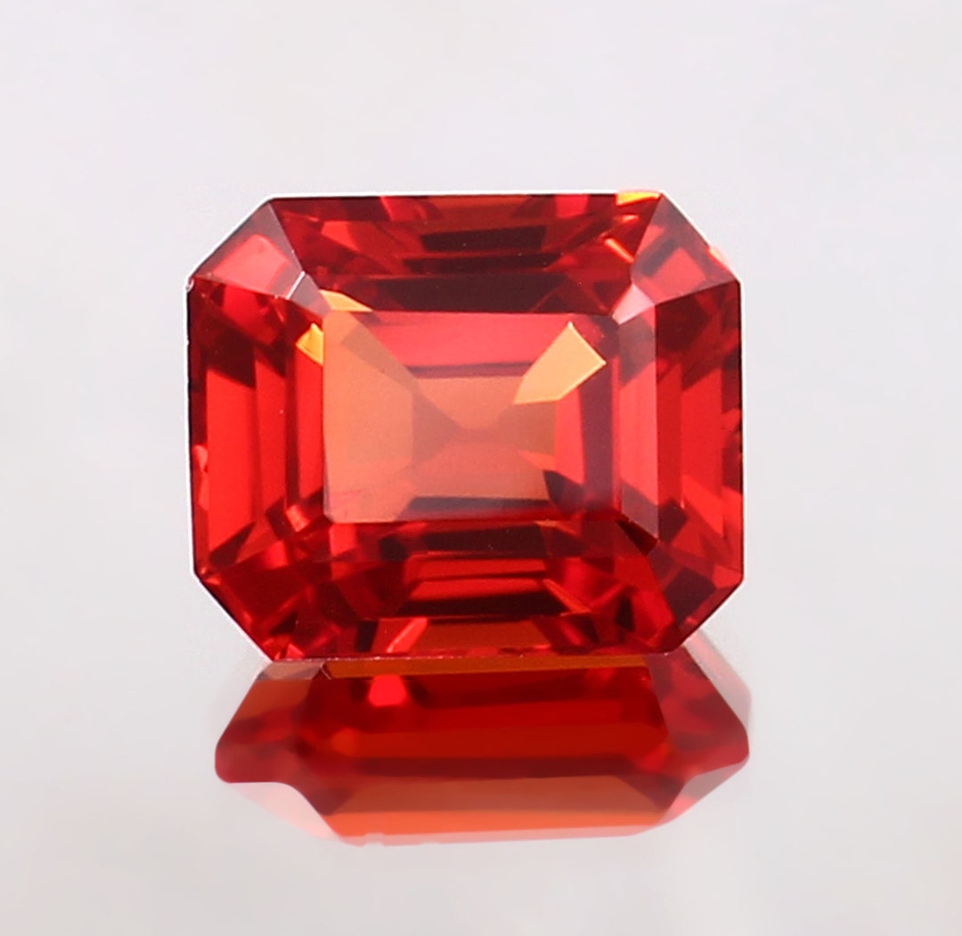 AAA 9 Carat Padparadscha Sapphire Loose Radiant Gemstone Cut, Ceylon ...