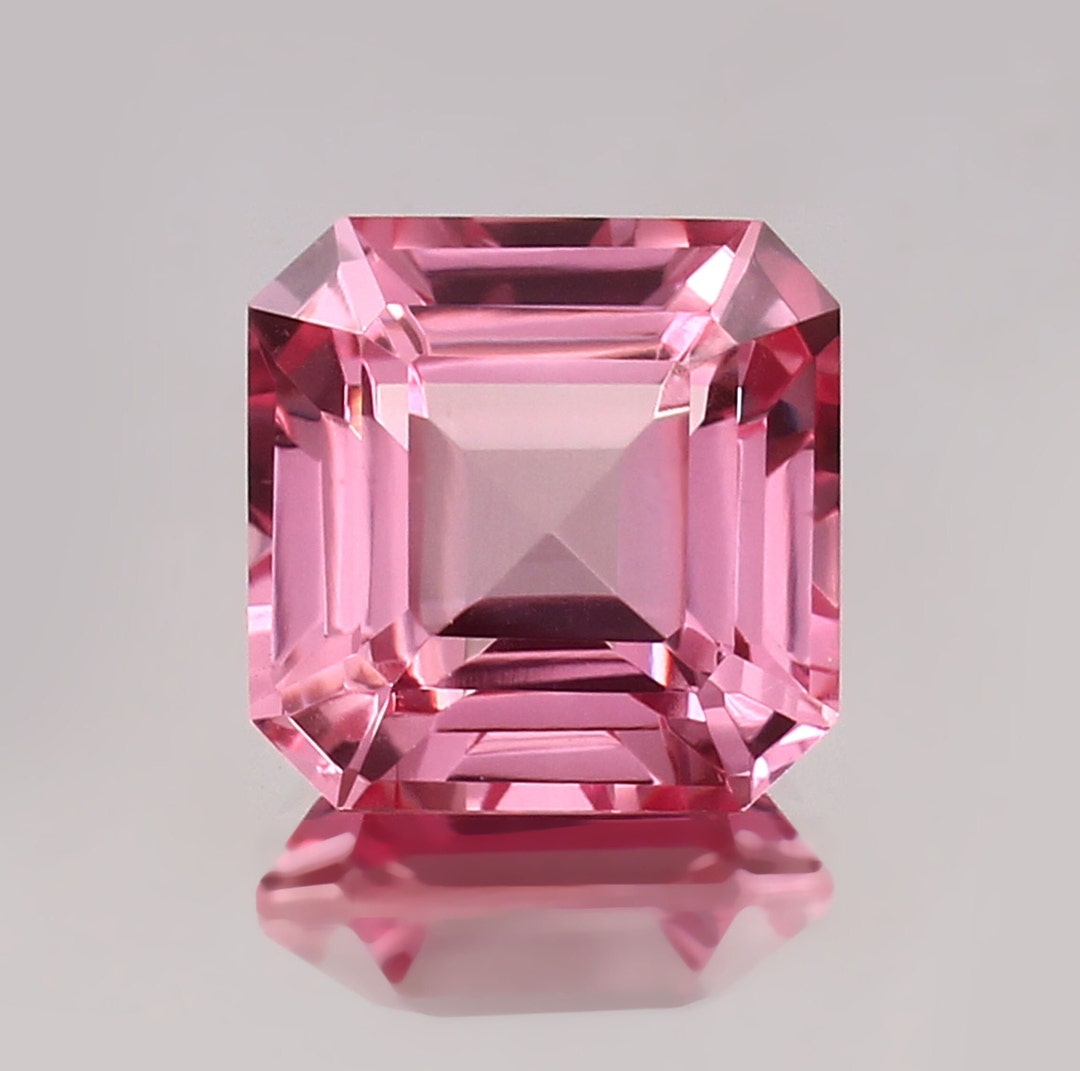 AAA 12 MM Flawless Padparadscha Sapphire Gemstone Cut, Loose Asscher ...