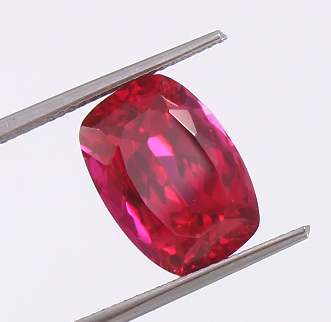 AAA Mozambique Red Ruby Loose Gemstone: 8.10 Ct Cushion Cut - Etsy