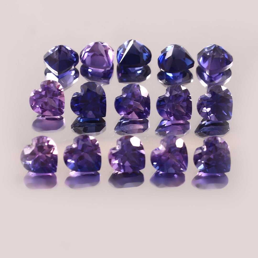 AAA 7 MM Flawless Purple Pink Taaffeite Sapphire Loose Heart Shape ...