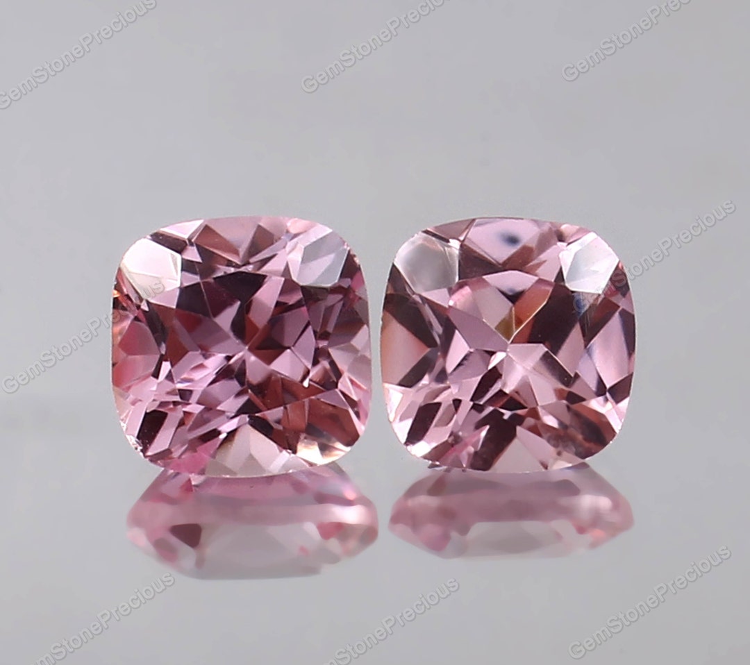 AAA 8 MM Flawless Pink Morganite Gemstone Cut, Loose Cushion Cut ...
