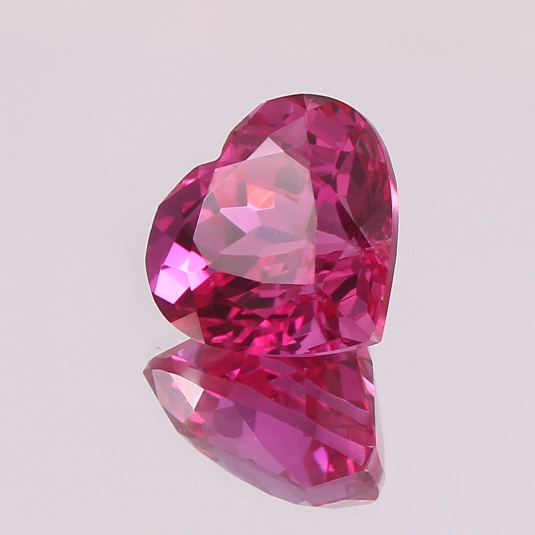 AAA Ceylon Pink Sapphire: 10mm Heart Cut Loose Gemstone - Etsy