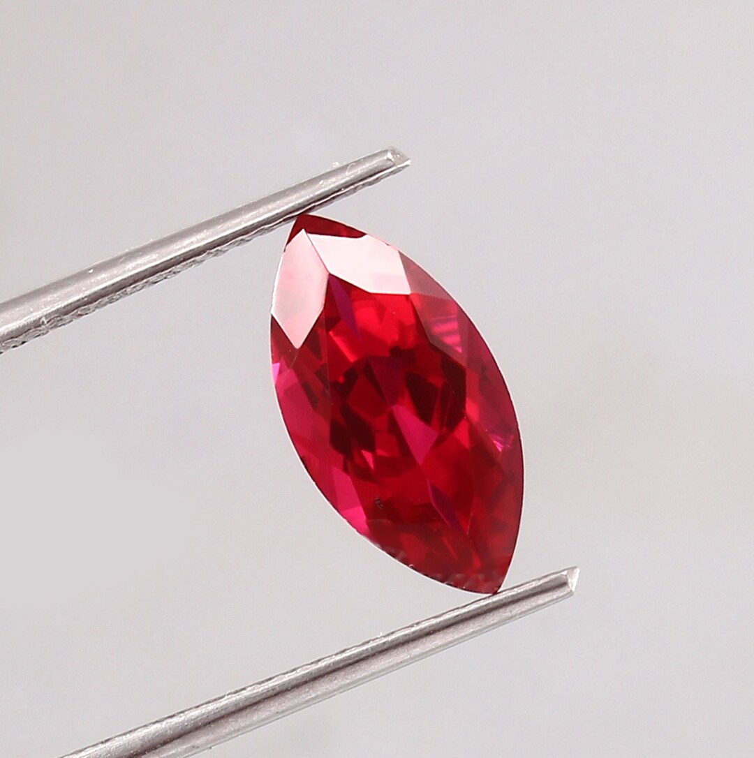 AAA Mozambique Red Ruby Loose Gemstone: Marquise Cut, 10x5 Mm - Etsy