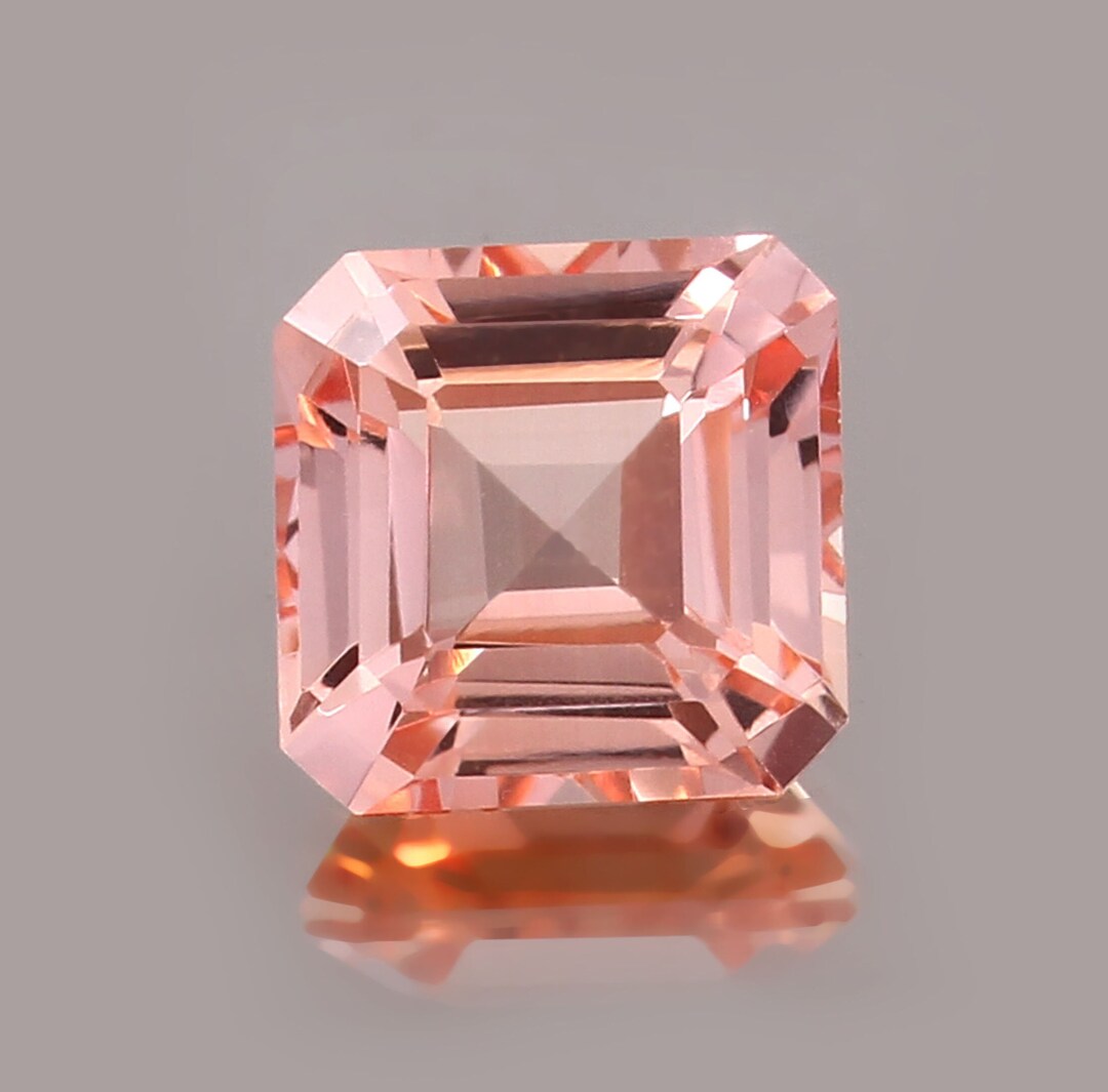 AAA Grade 10 MM Asscher Padparadscha Sapphire Loose Gemstone Cut ...