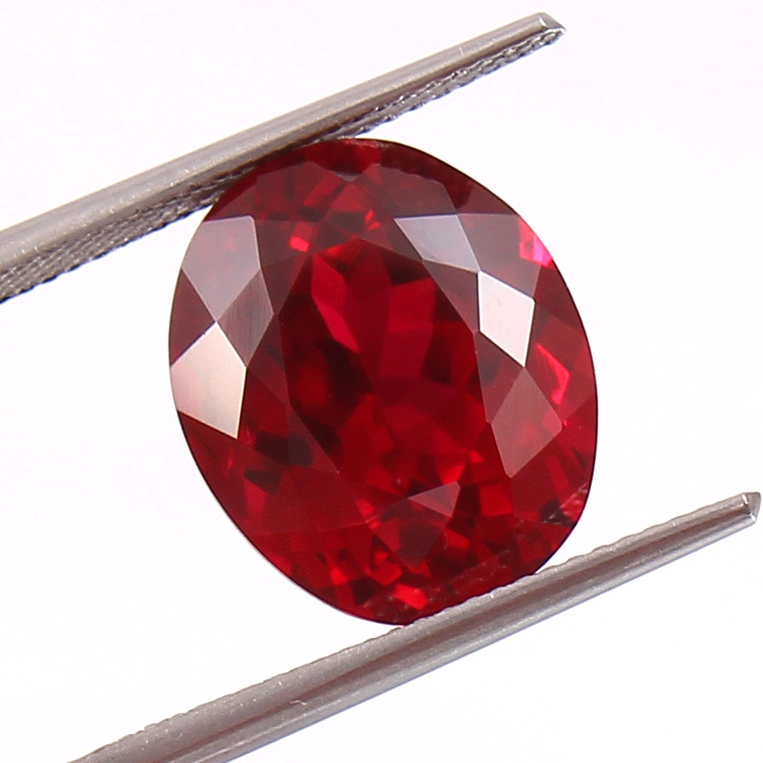 AAA 12.55 Carat Blood Red Ruby Oval Cut Loose Gemstone for Jewelry ...