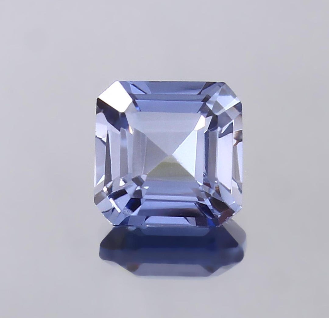 8 MM Flawless Kashmir Blue Sapphire Loose Asscher Gemstone Cut ...