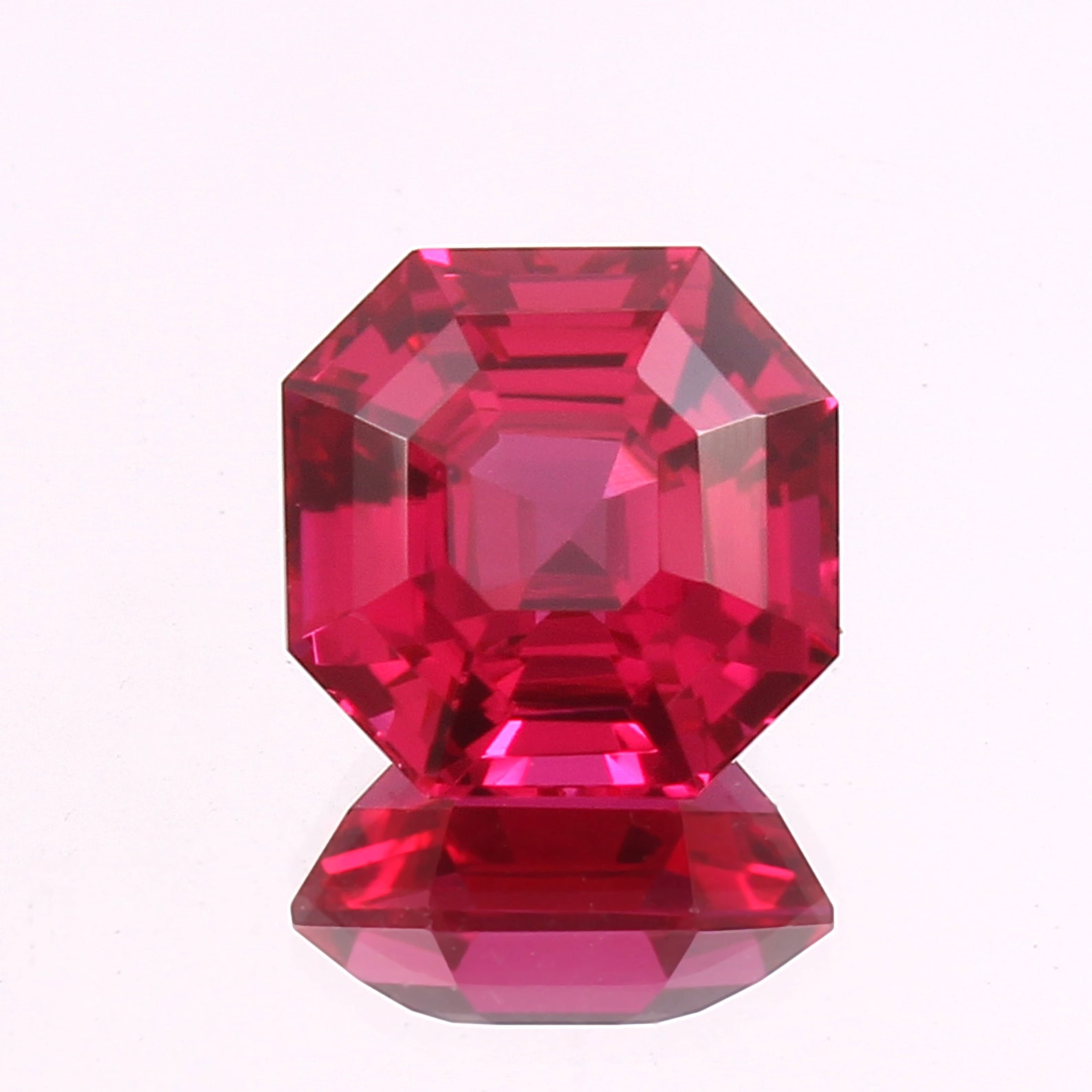 AAA Flawless Blood Red Ruby Loose Asscher Gemstone Cut | Etsy