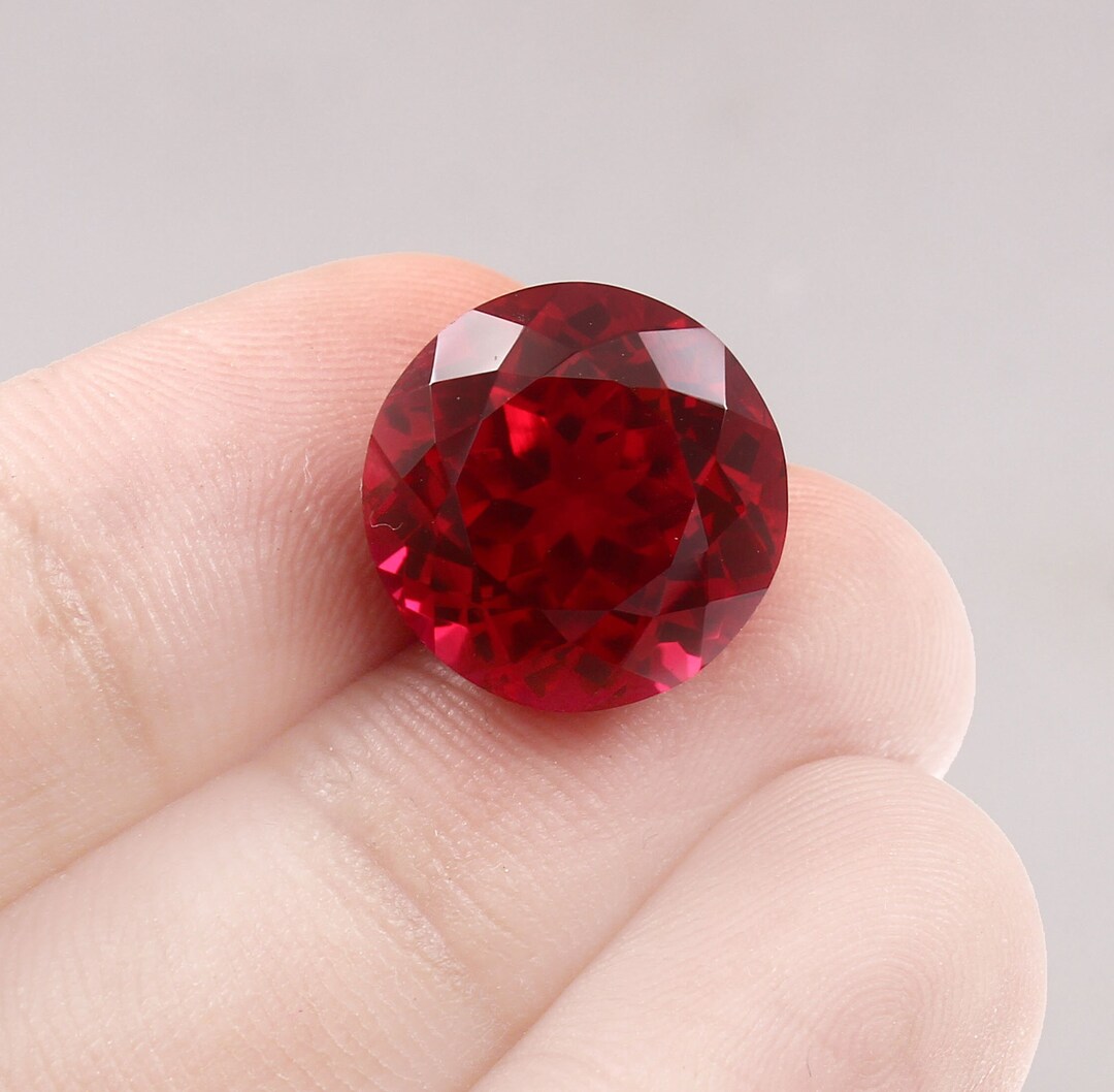 AAA 15.15 Crt Mozambique Red Ruby Loose Round Gemstone Cut, Loose Ruby ...
