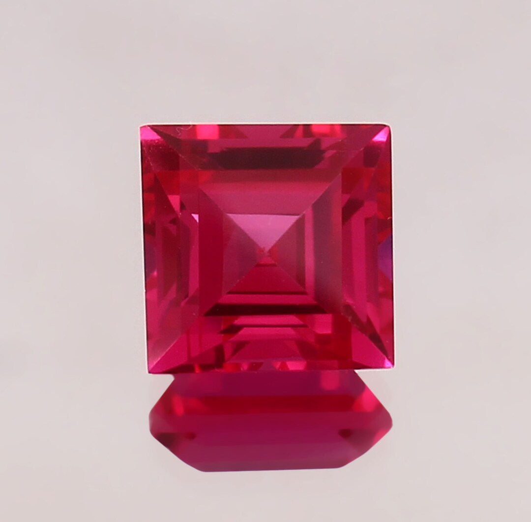 AAA Mozambique Ruby: 8mm Princess Cut Loose Gemstone - Etsy