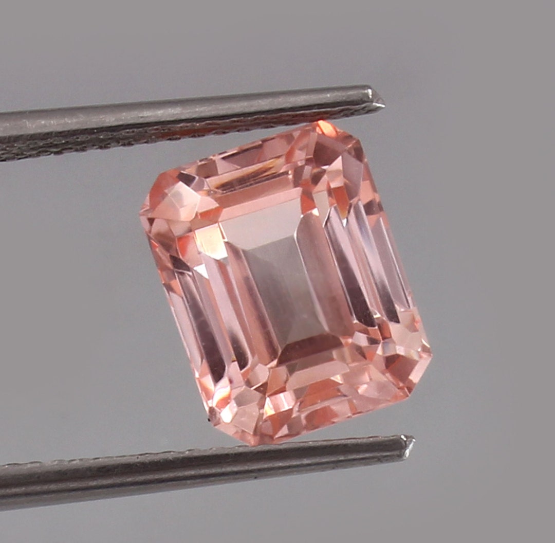 AAA 10x8 MM Natural Peach Padparadscha Sapphire Gemstone Cut, Loose ...