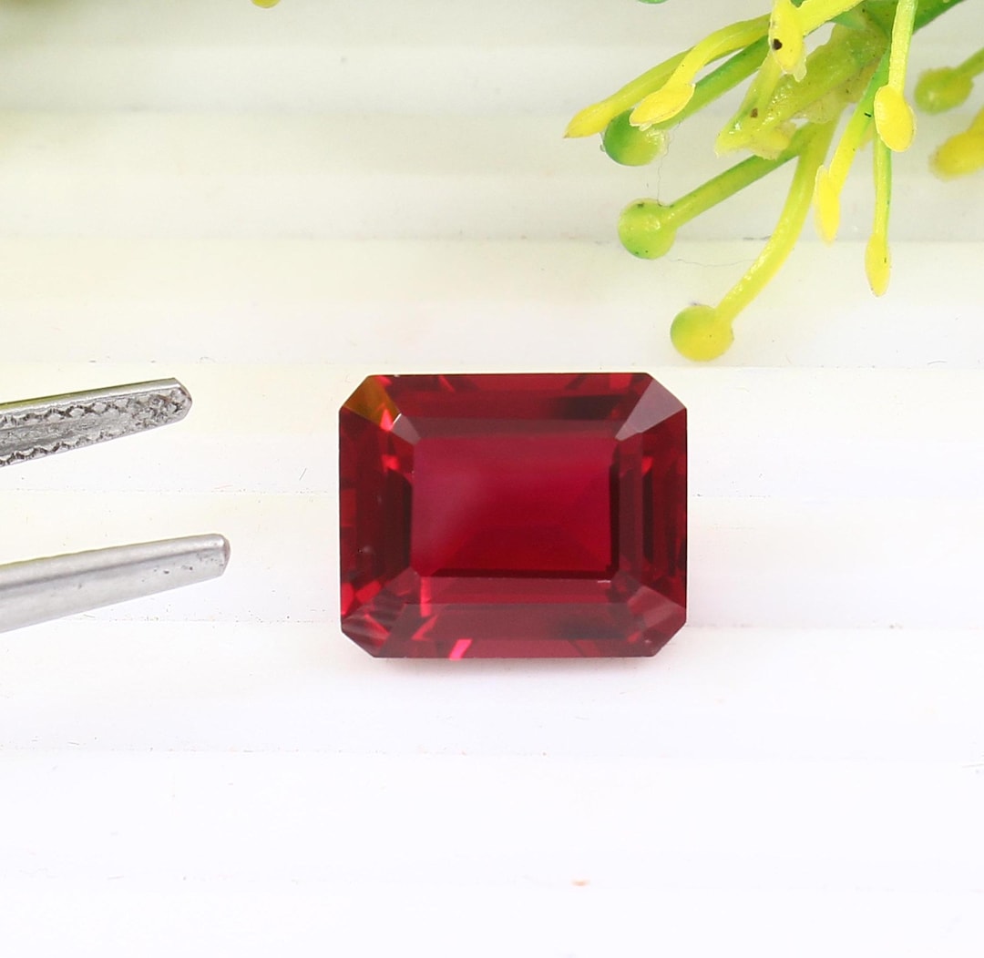 AAA 10x12 MM Flawless Blood Red Ruby Loose Radiant Gemstone Cut ...