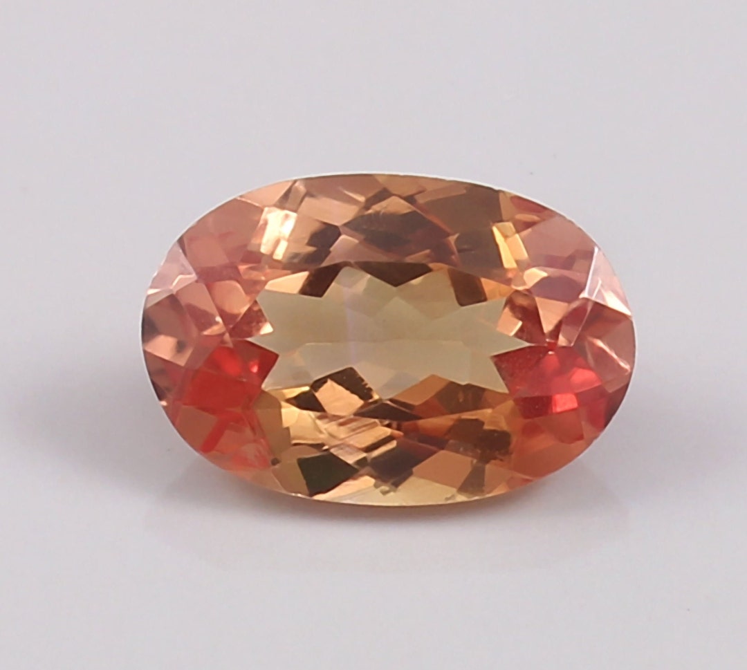 AAA Ceylon Padparadscha Sapphire Loose Oval Cut Gemstone September ...