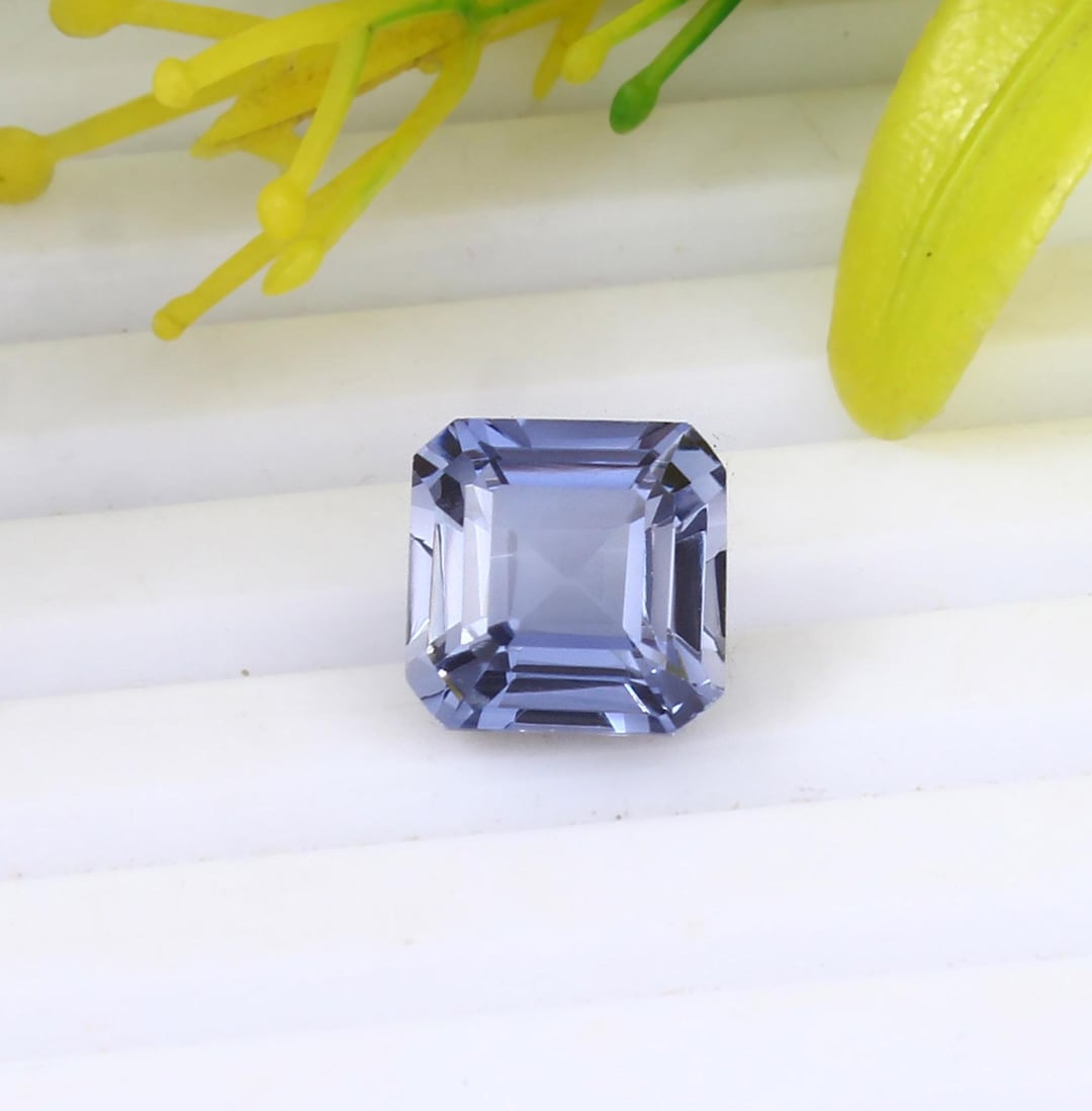 AAA 8 MM Kashmir Blue Sapphire Loose Asscher Gemstone Cut, Flawless ...