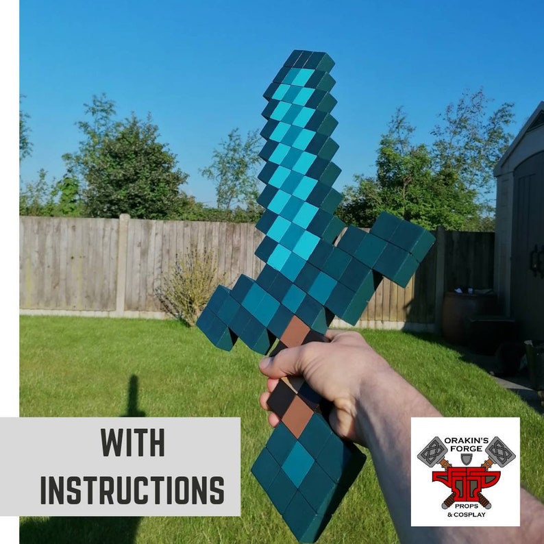 Minecraft Sword Foam Template with Instructions - Etsy
