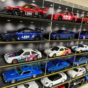 1/64 Scale Wall Display Case for 24 Diecast Cars Storage Wall Stand ...