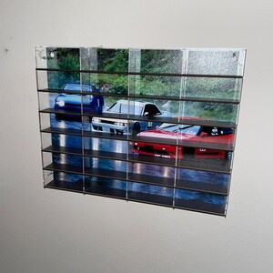 1/64 Scale Display Case for 28 Diecast Cars Storage Wall Stand Rack ...