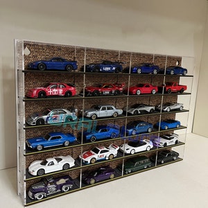1/64 Scale Display Case for 24 Diecast Cars Storage Wall Stand Rack ...