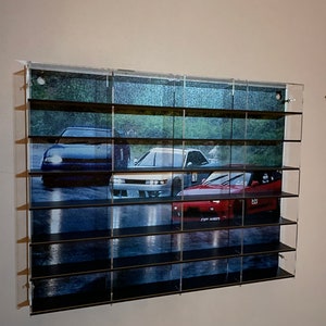 1/64 Scale Display Case for 28 Diecast Cars Storage Wall Stand Rack ...