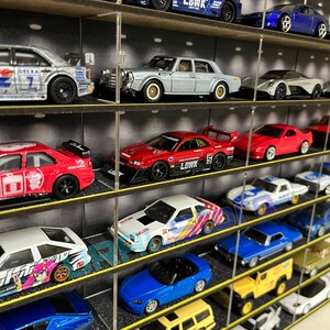 1/64 Scale Display Case for 28 Diecast Cars Storage Wall Stand Rack ...