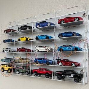 1:64 Scale Acrylic Wall Display or Stand Alone Shelf for 20 Diecast ...
