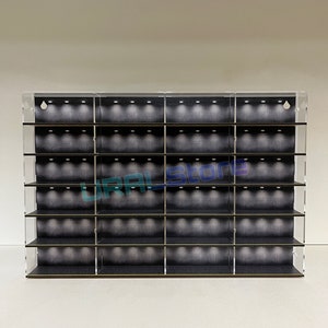 1/64 Scale Wall Display Case for 24 Diecast Cars Storage Wall Stand ...