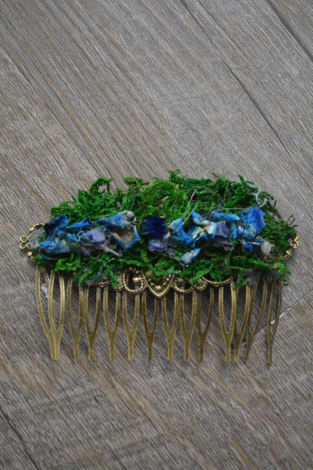 Dried Texas Bluebonnet and Hydrangea Hair Comb - Etsy