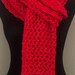 Red Crochet Scarf - Etsy