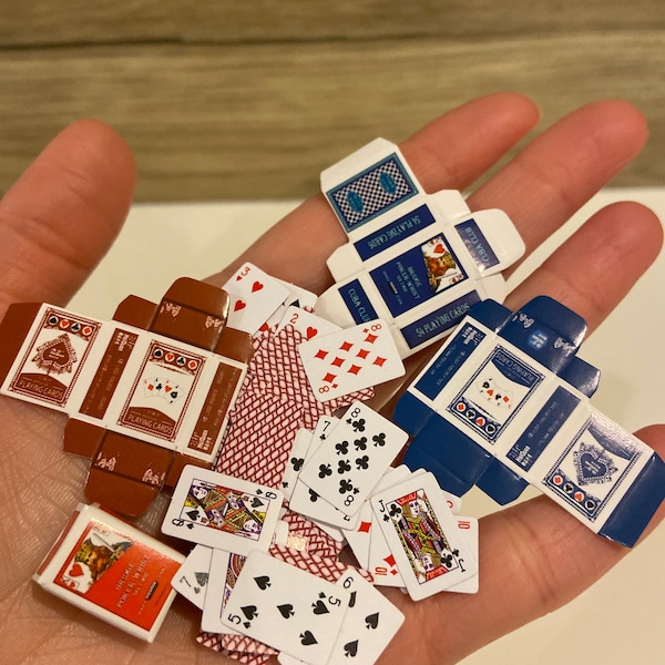 Miniature Playing Cards - Etsy