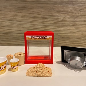Dollhouse Miniature Theater Popcorn Machine Doll Food - Etsy