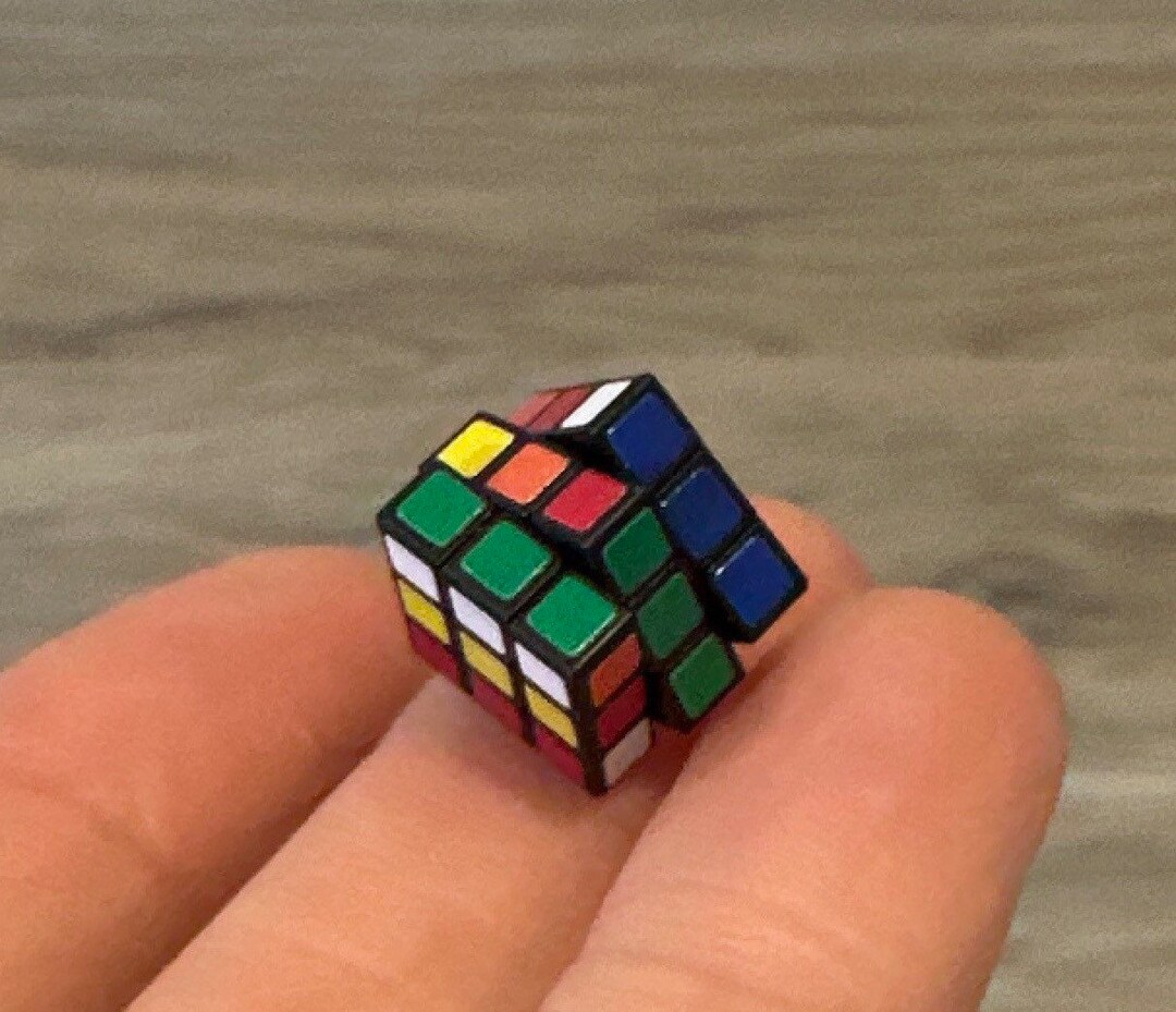 Real Working Dollhouse Miniature Rubik Cube Toy Hobby Game - Etsy