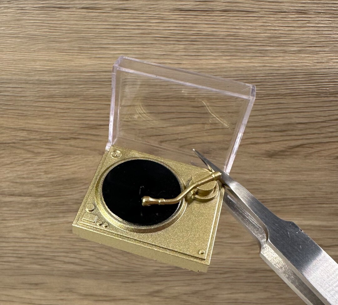 1/12 Dollhouse Miniature Turnable Record Player Turntable Music Room ...